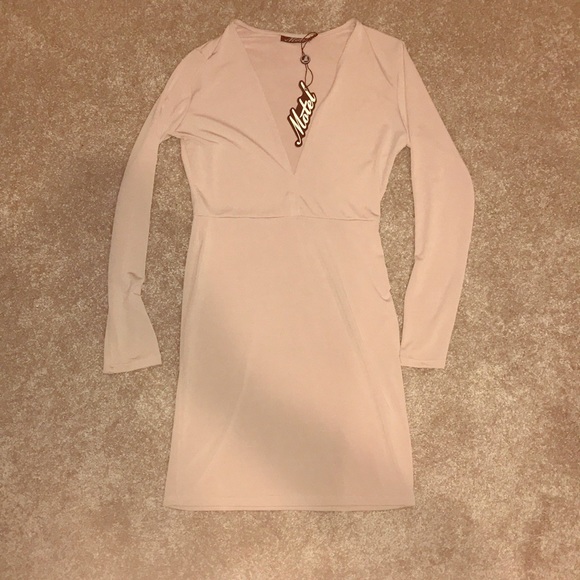Motel - Revolve | Dresses | Bodycon Beige Dress | Poshmark
